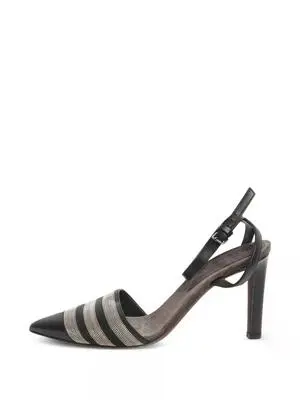 Brunello Cucinelli Beaded Ankle-strap Pumps