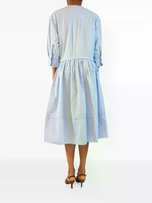 Marni Drawstring Waist Poplin Midi Dress