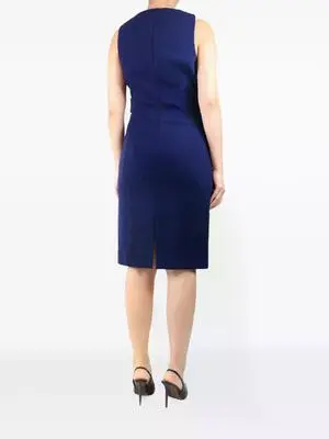 Michael Kors Sleeveless Buttoned Tabs Midi Dress