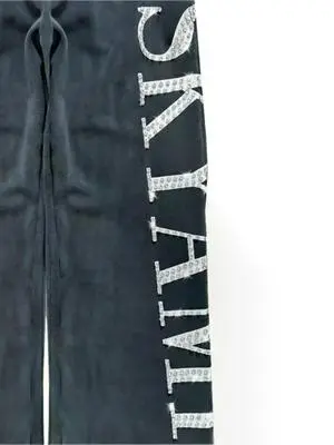 77 STUDIOS Skyami Rhinestone Embellished Track Pants