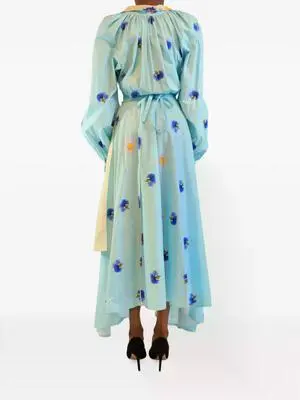 Natasha Zinko Floral Print Wrap Maxi Dress