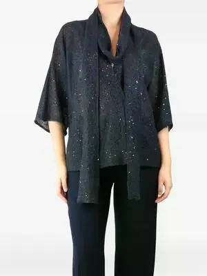 Brunello Cucinelli Sequined Snap-button Blouse