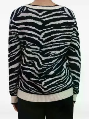 MADELEINE THOMPSON Zebra-patterned Cardigan