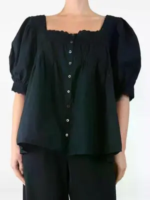 DÔEN Cotton Off-shoulder Puff Sleeve Blouse