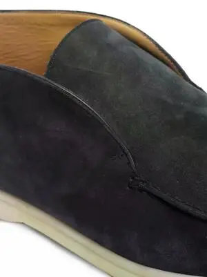 Loro Piana Open Walk Suede Loafers - Blue