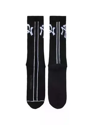 Aries Logo-jacquard Knit Socks