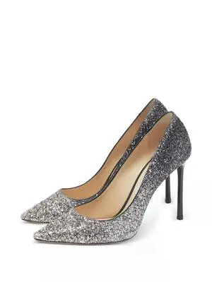 JIMMY CHOO Romy Glitter Pumps - Silver