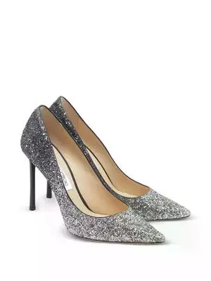 JIMMY CHOO Romy Glitter Pumps - Silver