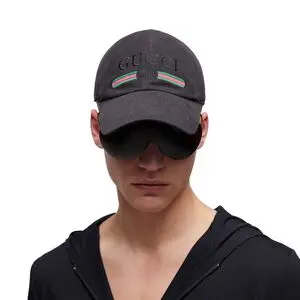 Gucci Embroidered Cotton Baseball Cap