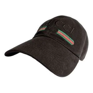 Gucci Embroidered Cotton Baseball Cap - Black