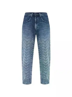 DIESEL® D-macs-s8 Cable-knit Print Jeans