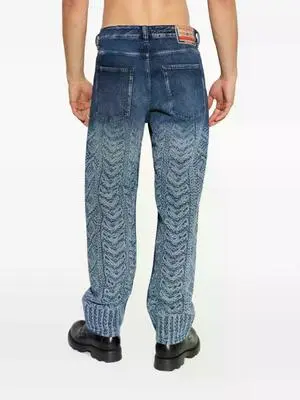 DIESEL® D-macs-s8 Cable-knit Print Jeans