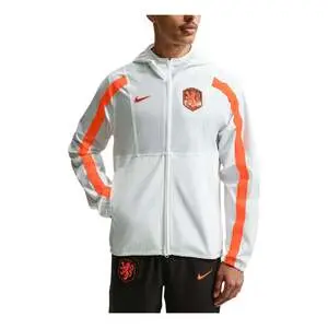 Nike Netherlands Dri-fit Woven Jacket - White/hyper Crimson