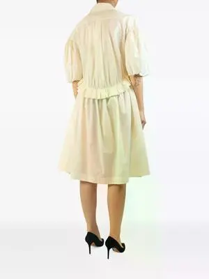 Simone Rocha Cream Ruffled Waist Shirt Dress