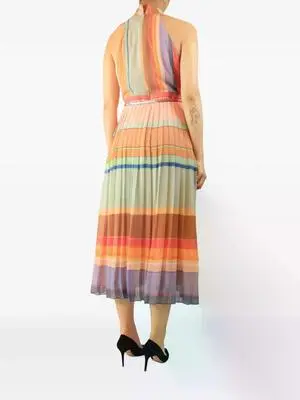 Zimmermann Striped Pleated Midi Dress