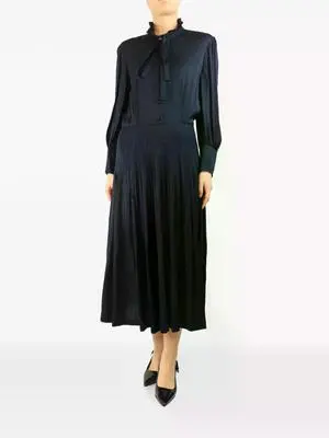 Saint Laurent Houndstooth Midi Dress