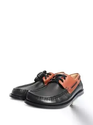 Loewe Campo Boat Shoes - Black