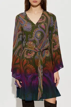 Etro Dress With A Waist Belt