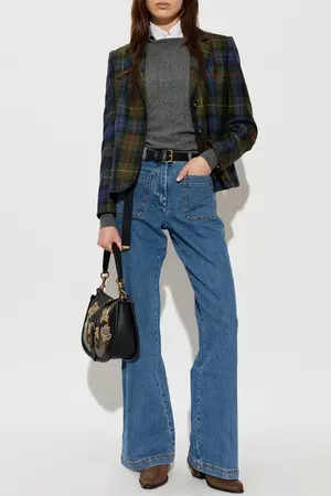 Etro Wool Blazer With Check Pattern