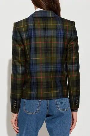 Etro Wool Blazer With Check Pattern