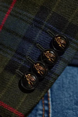 Etro Wool Blazer With Check Pattern