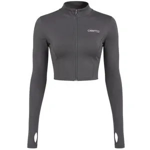 CMMTTD Core Contour Cropped Zip-up Storm - Grey