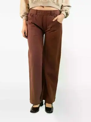 Brunello Cucinelli Wide-leg Cotton Trousers - Brown