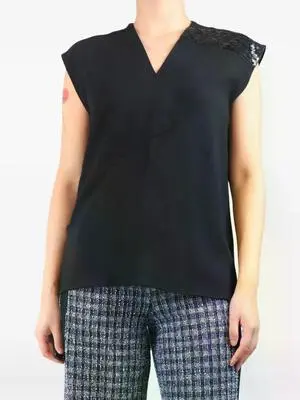 CHRISTOPHER KANE Sequin Embellished Sleeveless Blouse