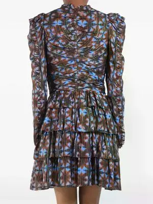 Ulla Johnson Ruffled Geometric Print Mini Dress