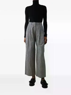 Proenza Schouler Gingham Wide-leg Trousers