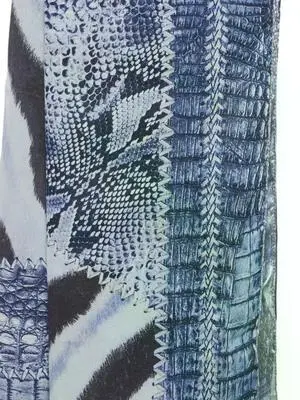Roberto Cavalli Snake-print Silk Scarf