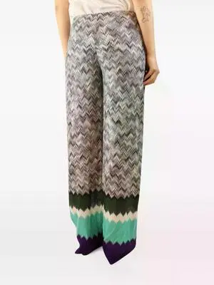 Missoni Zig-zag Straight-leg Trousers - Grey