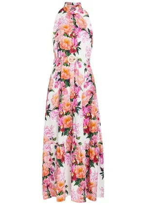 Borgo De Nor Biba Floral-print Cotton Maxi Dress - Multicoloured