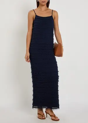 Giuliva Heritage Elizabeth Open-weave Knit Maxi Dress
