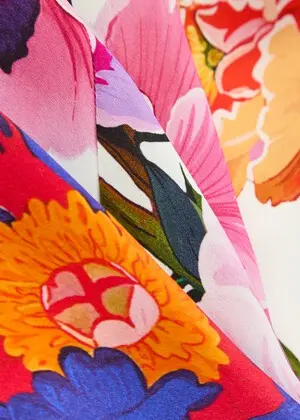 Borgo De Nor Floral-print Satin Maxi Dress