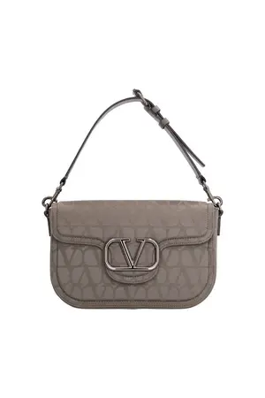 Valentino Garavani Valentino Monogram Shoulder Bag Gray