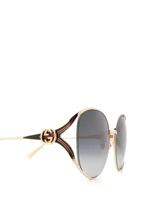Gucci Round Frame Sunglasses With Gradual Lenses