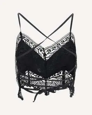 Charo Ruiz Ibiza Blanca Embroidered Lace Top