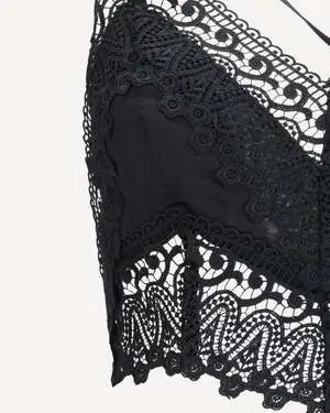 Charo Ruiz Ibiza Blanca Embroidered Lace Top