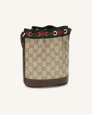 Gucci Web Stripe Bucket Bag - Beige