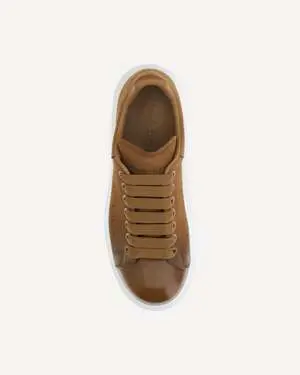 Alexander McQueen Oversized Leather Sneakers - Brown