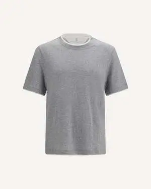 Brunello Cucinelli Hort-leeve Cotton T-hirt