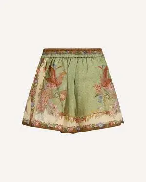 Zimmermann Indra Relaxed Silk Drawstring Shorts