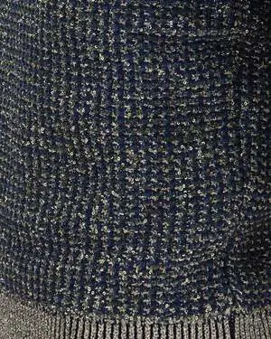 Balmain Short-sleeve Sequined Sweater With Buttons