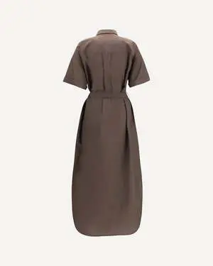 Brunello Cucinelli Sequined Embellished Shirt Dress With Belt