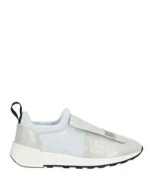 SERGIO ROSSI Metallic Embellished Slip-on Sneakers - Silver
