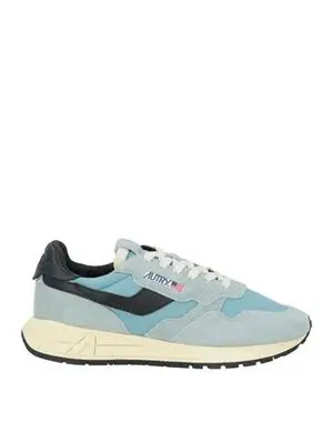 AUTRY Light Leather And Textile Fiber Sneakers - Blue