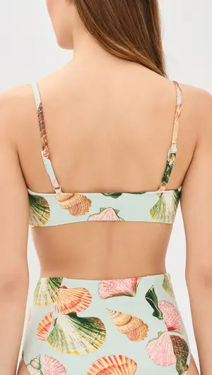 Hunter Bell Seashell Print Bikini Top