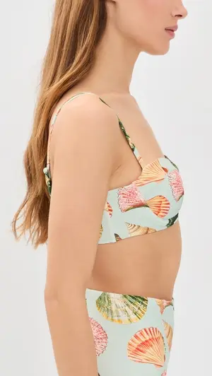 Hunter Bell Seashell Print Bikini Top