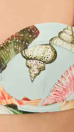 Hunter Bell Seashell Print Bikini Top